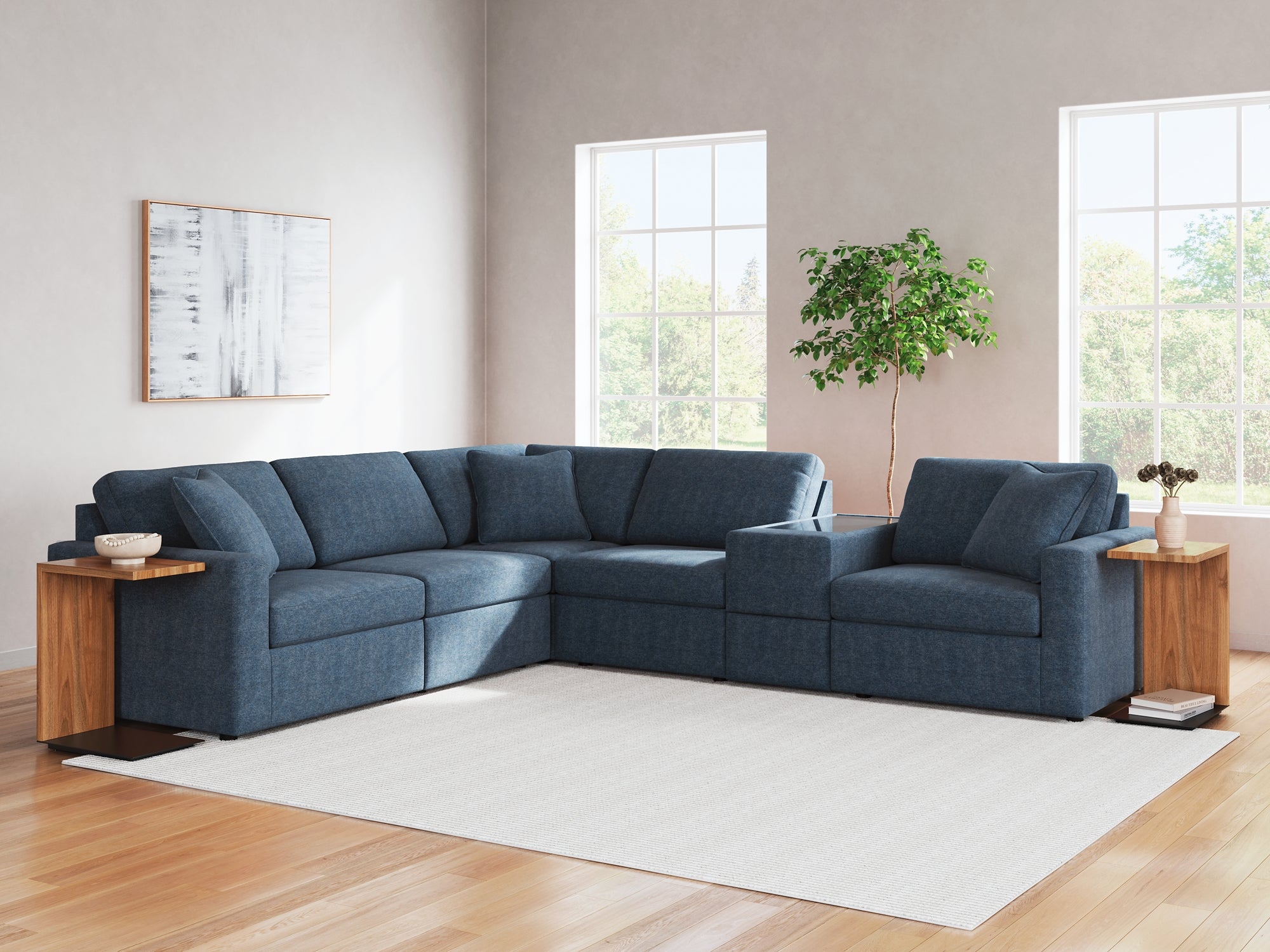Modmax 6-Piece Sectional with Storage Console – Sacks Furniture